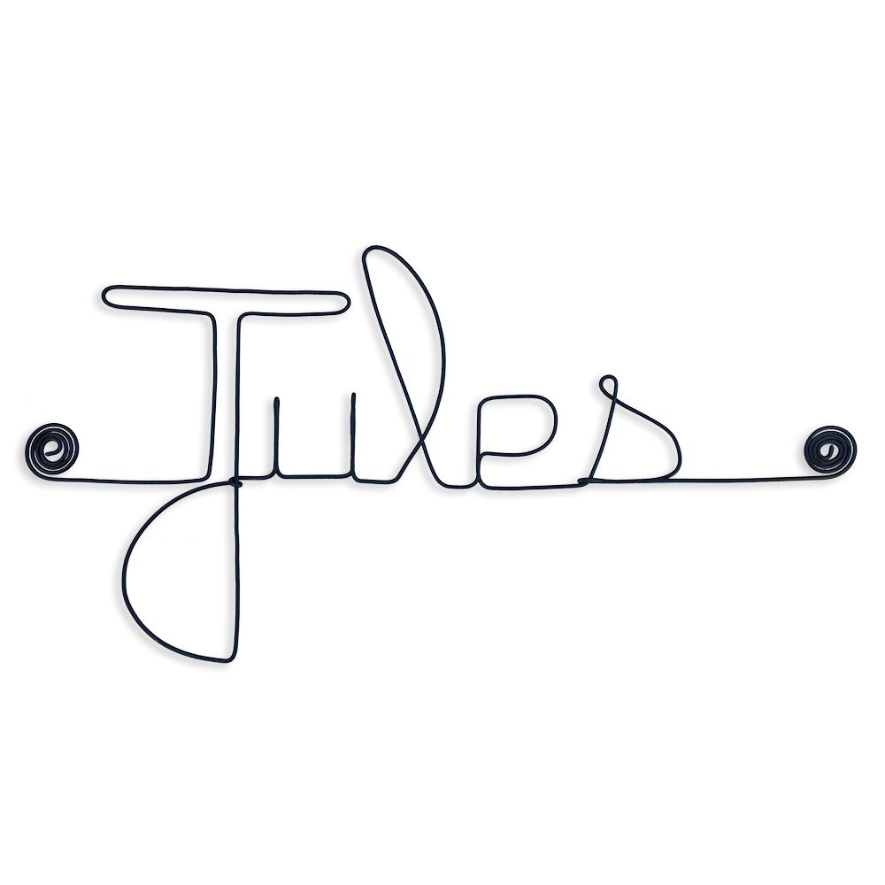 Prénom Jules en fil de fer - Bijoux de mur